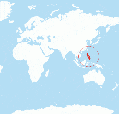 Philippines On World Map